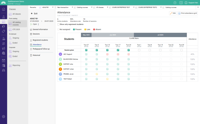 Teacher portal - AEC Academia